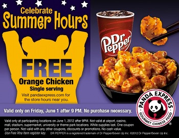 Panda Express Coupon for FREE Orange Chicken (No Other Purchase Needed ...