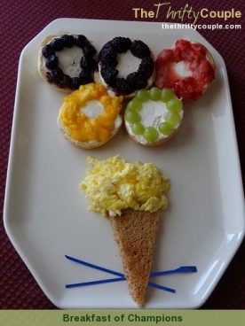 Olympic Breakfast of Champions Recipe: Olympic Fruit Bagel Rings and ...