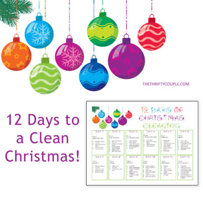 12 Days To A Clean Christmas Cleaning Plan with Printable Chart - The ...